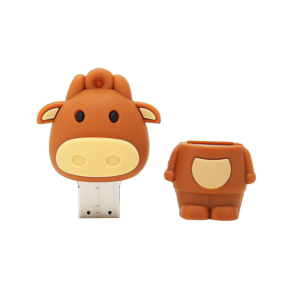 Heayzoki 16GB/32GB/64GB/128GB USB Flash Drive,Thumb Drives Memory Drive,Portable Cartoon Cow Doll Storage Memory Drive,for USB‑A Port Desktop Computer Laptop Tablet Computer TV(64GB)