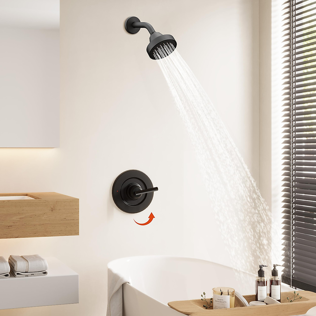 Escutcheon Replacement for Moen Shower Trim, for One-Handle Tub and Shower Faucet, Valve Trim Only, Matte Black