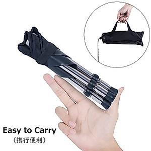 Azarxis Foldable Tripod Stool Portable Telescopic Chair Compact Lightweight for Camping Fishing Hiking Picnic Beach BBQ Travel Backpacking Garden Seat with Carry Bag (Red)