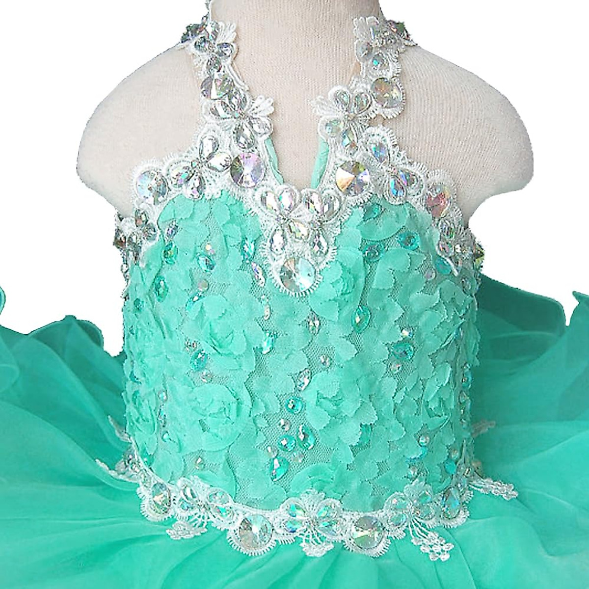 Jenniferwu G040-2 Infant Toddler Baby Newborn Little Girl's Pageant Party Birthday Dress Blue Size 3T