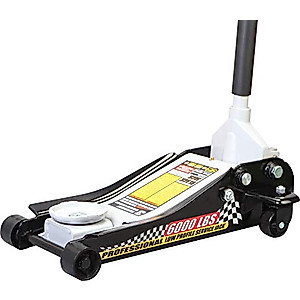 Torin T83505W BlackJack Hydraulic Low Profile Steel Racing Floor Jack with Single Piston Quick Lift Pump, 3 Ton (6,000 lb) Capacity, Black