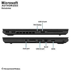 Lenovo ThinkPad T460 14in Notebook Intel Core I5-6200U up to 2.8G,Webcam,1920x1080,8G RAM,256G SSD,USB 3.0,HDMI,Win 10 Pro 64 Bit,Multi-Language Support English-Spanish (Renewed)