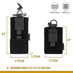 OneTigris Radio Holster for BaoFeng UV-5R BF-F8HP Nylon MOLLE Pouch for Walkie Talkie