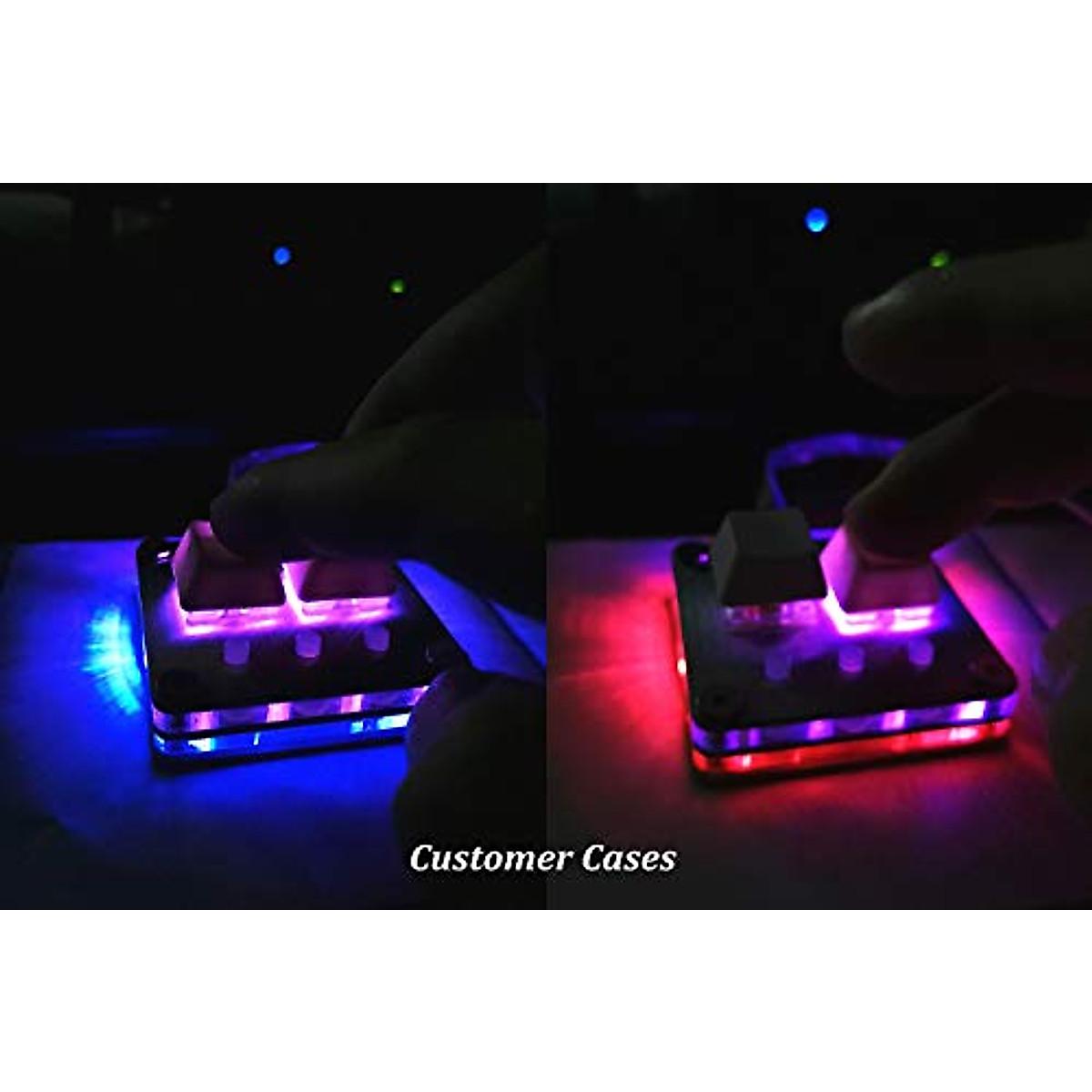 Mini One-Handed OSU Keyboard Gaming OSU Keypad Touch Wheel Axle Tester Cherry Switch RGB LED Backlit Portable Programmable (Cherry Red Switch)