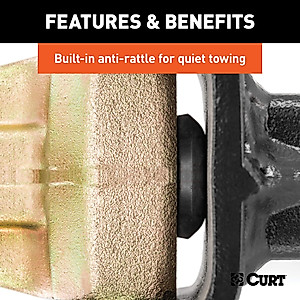 CURT 45928 Adjustable Trailer Hitch Ball Mount, 3-Inch Receiver, 10-5/8-Inch Drop, 2 and 2-5/16-Inch Balls, 21,000 lbs , Black