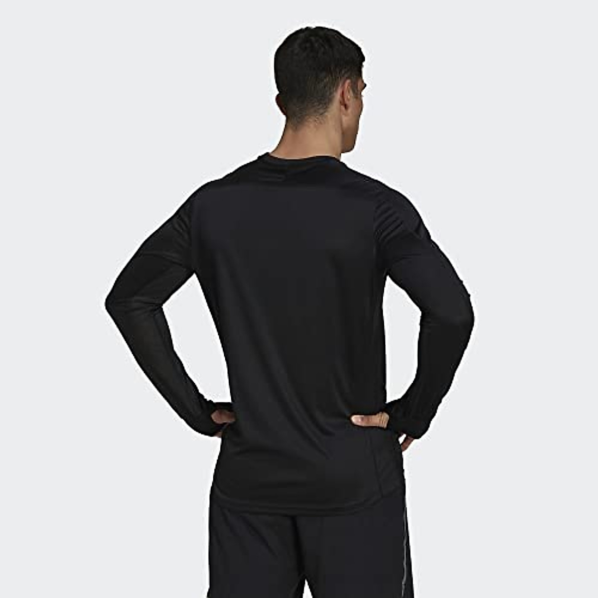 adidas Men's Own The Run Long Sleeve Tee, Black/Black, X-Large