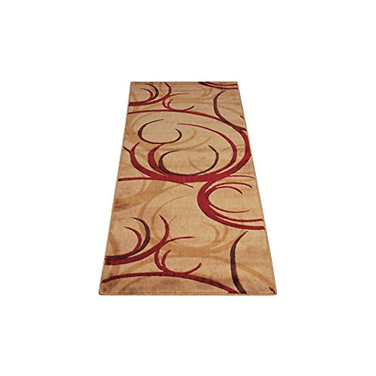 Nourison Somerset Abstract Beige 2' x 5'9" Area-Rug, Easy-Cleaning, Non Shedding, Bed Room, Living Room, Dining Room, Kitchen (2x6)