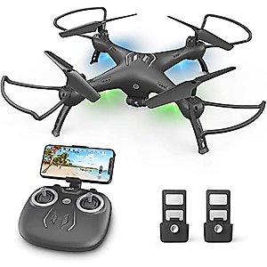 Drones with Camera for Adults /Kids /Beginners - 1080P HD Drones for Adults, 120° Wide-Angle Kids Drone, Safe Design & Easy to Control with Remote/APP/Voice, 18 Mins Flight Time, Ideal Girls/ Boys Gift