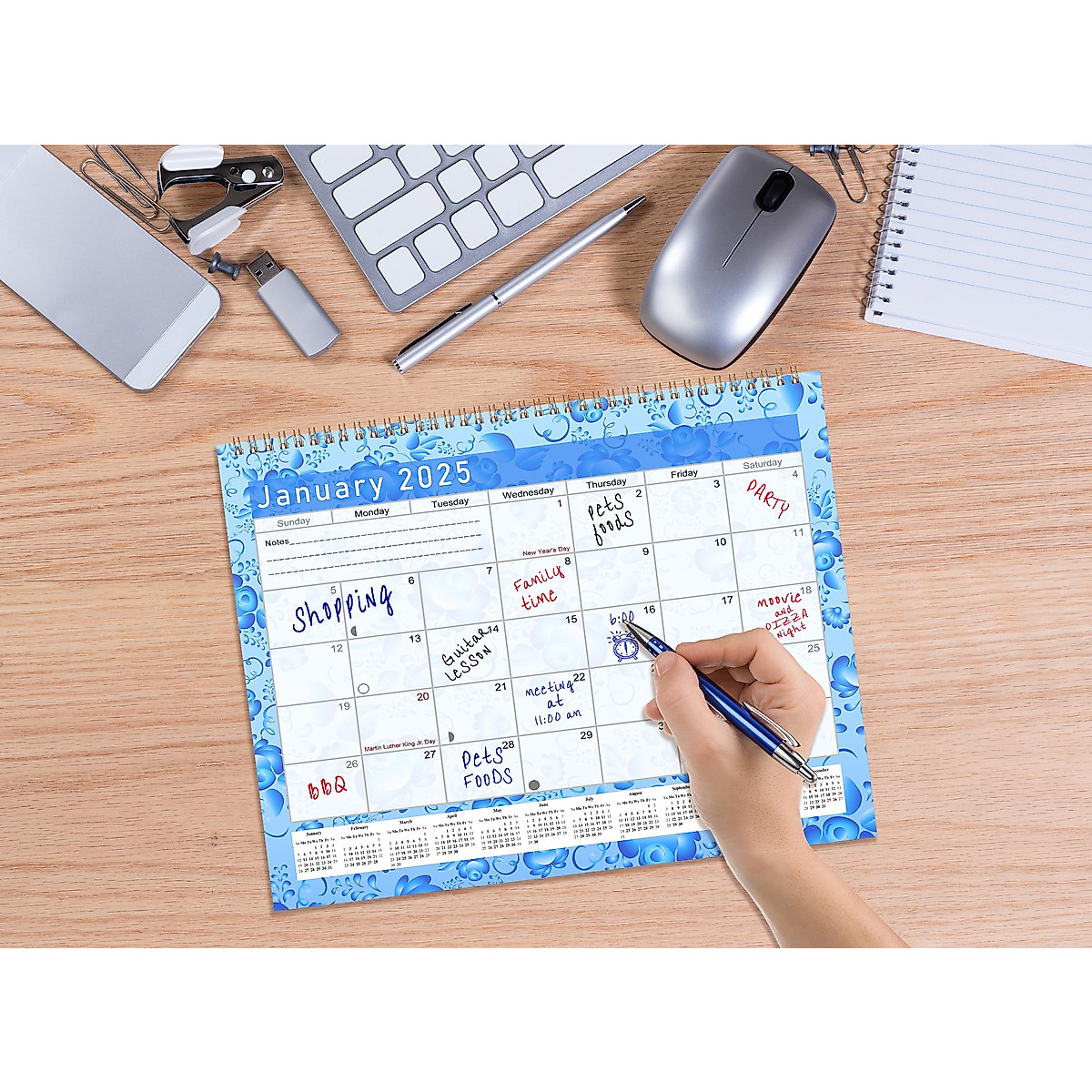 2025 Monthly Desktop/Wall Calendar/Planner - Habit Tracker - Daily, Weekly & Monthly Goal Motivational Habit Tracking Journal Inspirational - (Edition #019)