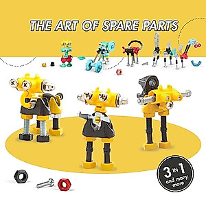 The Off Bits InfoBit Build Your Own Robot Toy Construction Set, Educational STEM Activities Learning Kit, Creative Build and Play Model Kit Steam Toys for 6 7 8 9 10+ Year Old Boys and Girls