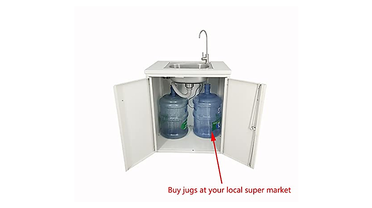 Portable Hand Wash Station - Steel Sink with Pump