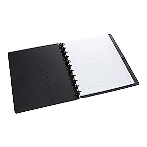 STAPLES 2724780 Arc Customizable Notebook System 8-1/2-Inch x 11-Inch Black Saffiano Each