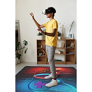 Tveinard Teens Boy Game Rug Gamepad Living Room Carpet Gamer Bedroom Controller Player Home Decor Non-Slip Gaming Carpet 39''*59''