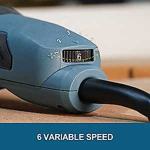 WESCO Oscillating Tool Kit, 2.5 Amp Corded Oscillating Multi-Tool with 15 Accessories, Variable Speed Oscillating, 3.2°Oscillation Angle, Universal Fit System, Carry Bag