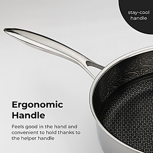 Black Cube Quick Release Cookware Sauté Pan with Lid, 9.5-Inch/3 Quart