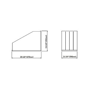 Dowell 4D007 TD3 Wooden Vertical Tray Divider Organizer with 3 Section for 12" Cabinets