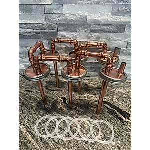 1/2”Tandem Mason Jar Thumpers Wide Mouth Jars 6 Way Distillation Moonshine #A27