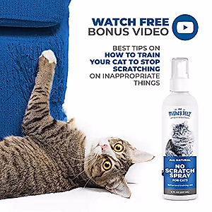 Mighty Petz Cat Repellent Spray for Furniture for Indoor and Outdoor Use – No Cat Scratching Spray – Alcohol Free Cat Deterrent – Cat Spray Behavioral Training Aid – Couch Protector, 8 oz