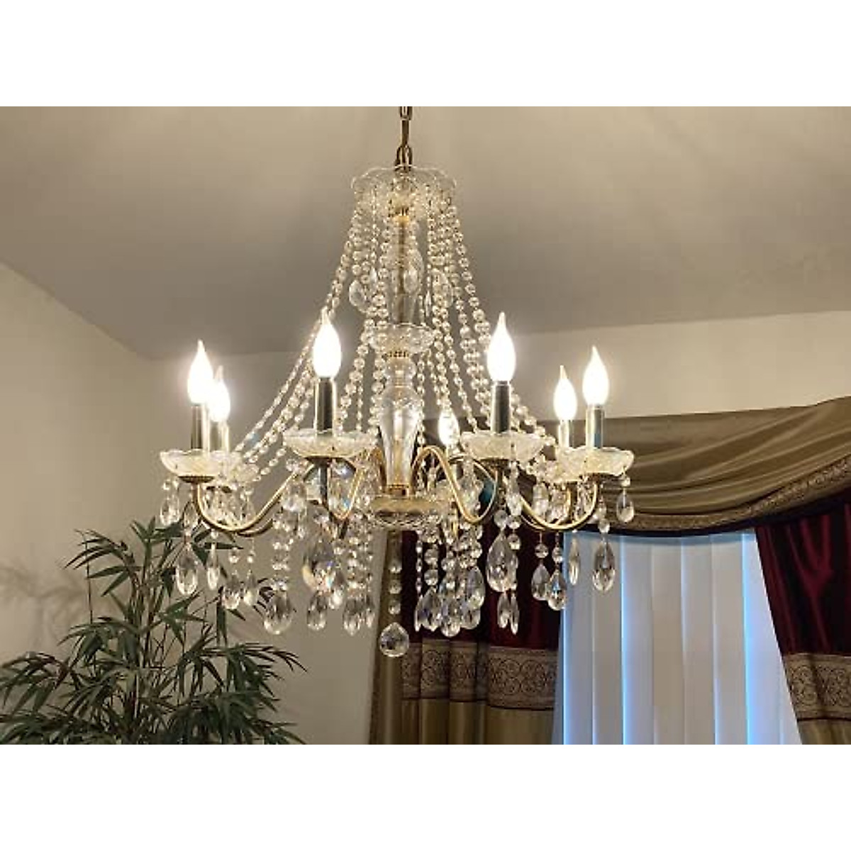 AMDTU E12 60 Watt Equivalent Frosted LED Candelabra Bulb Candle CA10 Chandelier Light Dimmable Small Base, Ideal for Dining Rooms, Living Rooms, and Porch, Long-Lasting Light for Cozy Indoor Settings