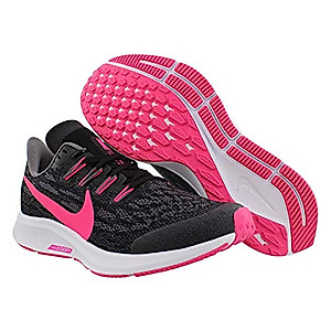 Nike Boy's Air Zoom Pegasus 36 Running Shoe, Black/Hyper Pink/Gunsmoke/White, 6 Big Kid