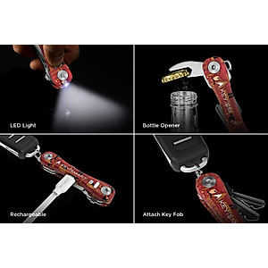 KeySmart Pro - Key Holder w Tile Smart Technology Bluetooth Tracker - w Bottle Opener (up to 14 Keys, Star Trek The Next Generation)