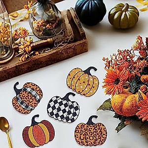 10 Pcs Christmas Ball Diamond Art Coasters DIY Christmas Diamond Painting Coasters 5d Red Green Blue Elk, Snowflake Art Kit for Beginner Adult (Assorted Style)