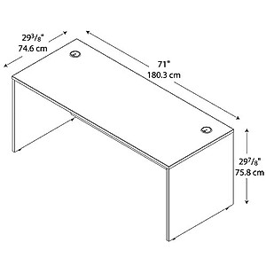 Bush Business Furniture Series C Office Desk, Large Computer Table for Home and Professional Workplace, 72W x 30D, Hansen Cherry