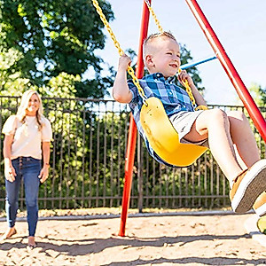 Lifetime 90200 Heavy Duty A-Frame Metal Swing Set, Primary Colors