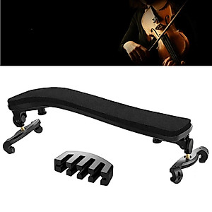 SUEWIO Violin Shoulder Rest for 1/2 Size, Adjustable Violin Shoulder Rest for Kids Beginners with Comfortable Foam Pad & Height Adjustable Feet