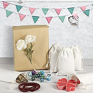 HRX Package 20pcs Muslin Bags 4x6 inches, Cotton Drawstring Jewelry Pouches Sachet Bags for Bridal Gift Bachelorette Party Favors DIY