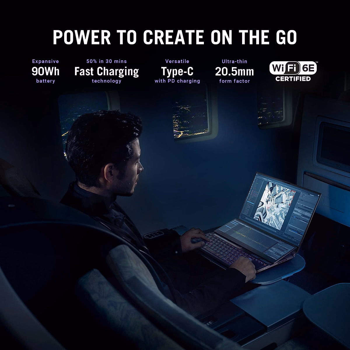 ASUS ROG Zephyrus Duo 16 (2022) Gaming Laptop, 16” 165Hz ROG Nebula HDR QHD 16:10 Display, NVIDIA GeForce RTX 3070 Ti, AMD Ryzen 9 6900HX, 32GB DDR5, 1TB SSD, Windows 11, GX650RW-XS96