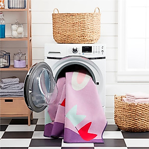 Home Dynamix Everwash Imagine Llama Kids Machine Washable Area Rug, Purple/White, 3'x5'