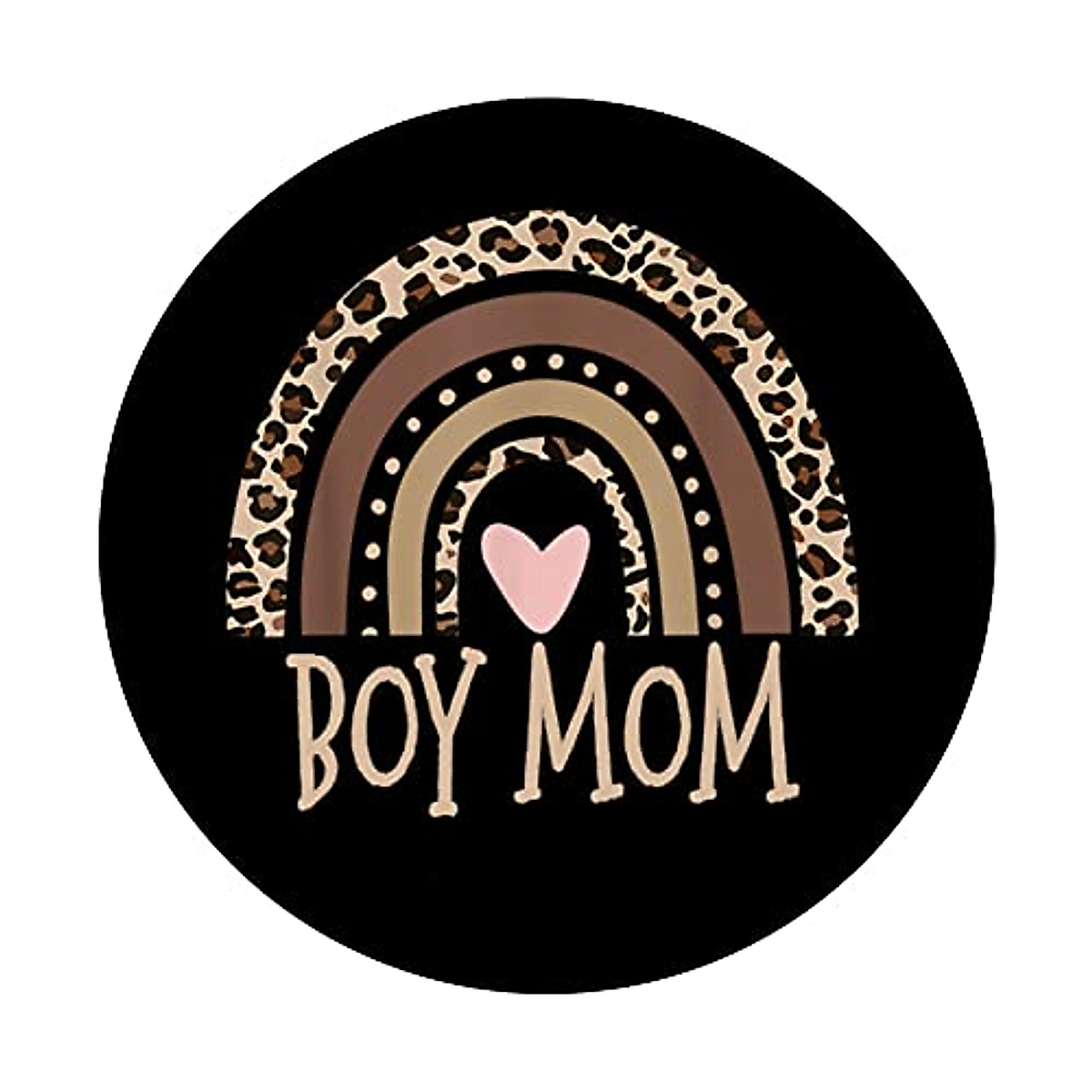 Rainbow Leopard Print Boy Love Mom PopSockets Swappable PopGrip