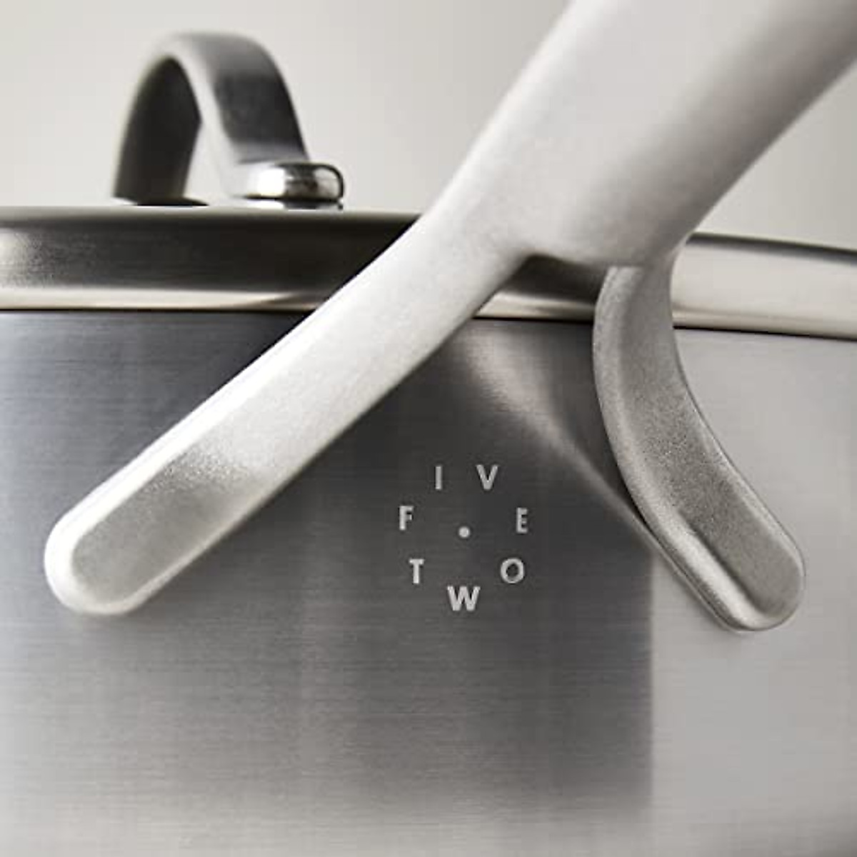 GreenPan X Food 52 Five-Two Essentials, Tri-Ply Stainless Steel 12" Nonstick Frying Pan Skillet with Lid, PFAS-Free, Multi Clad, Induction, Dishwasher Safe, Oven Safe, Silver