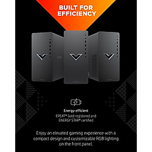 HP Victus 15L Gaming Desktop - 12th Gen Intel Core i5-12400F, 2.50 GHz - 8 GB SDRAM, 512 GB M.2 SSD - NVIDIA GeForce RTX 3050 - Windows 11 Home, Wi-Fi 6 & Bluetooth, 9 USB Ports (TG02-0021, 2022)