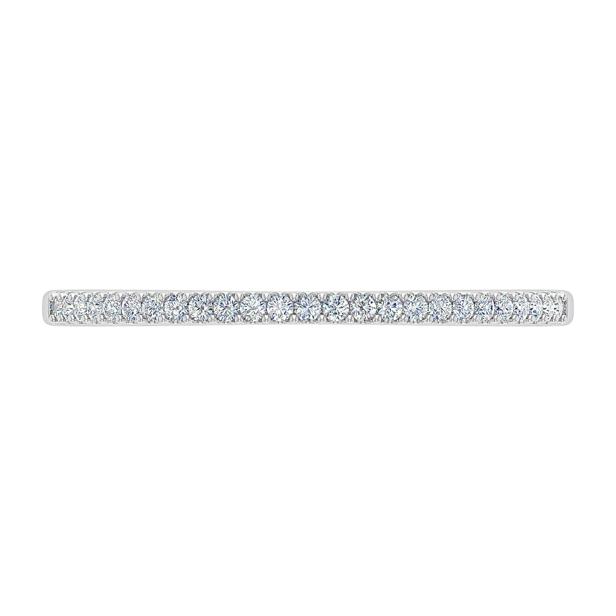 0.08 Carat Diamond Wedding Anniversary Stackable Ring in 925 Sterling Silver (Ring Size 6)