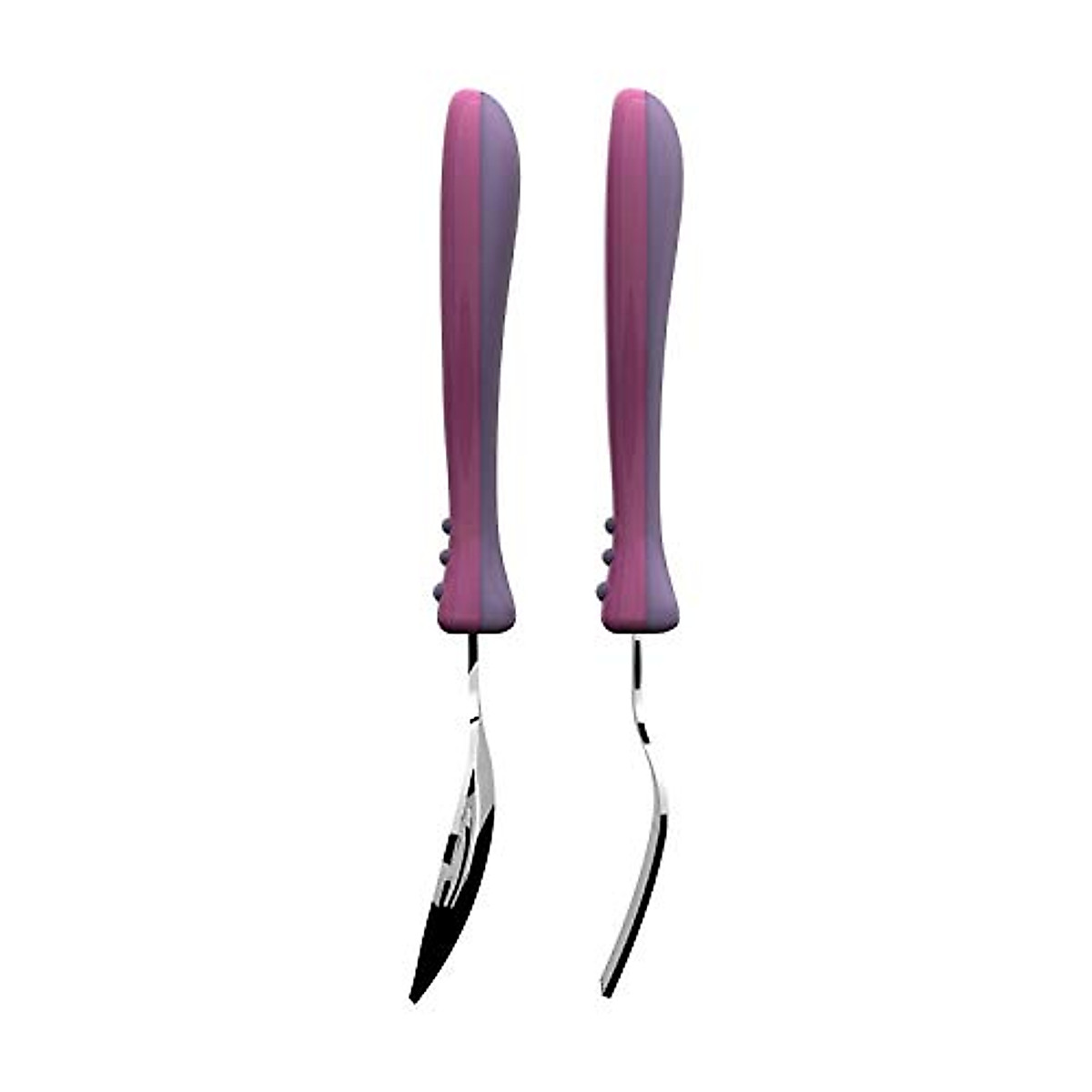 Zak Designs Minnie Easy Grip Flatware Fork And Spoon Utensil Set – Perfect for Toddler Hands With Fun Characters, Contoured Handles And Textured Grips, Minnie Bowtique