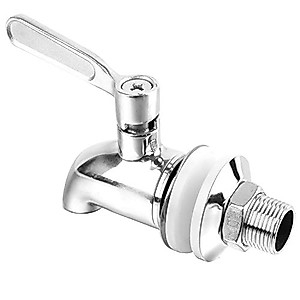 Bekith 2 Pack Beverage Dispenser Replacement Spigot, Stainless Steel Polished Finished Water Drink Dispenser Replacement Faucet