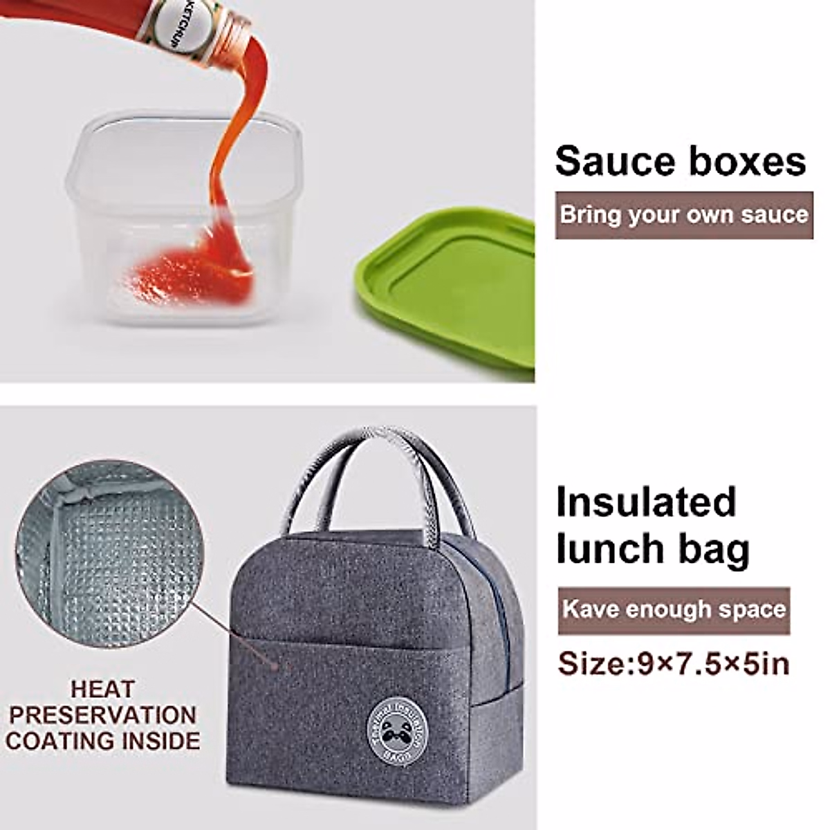 Koccido Bento Box Lunch Box Kit,Japanese Lunch Box 3-In-1 Compartment,Leakproof 3 Layer Lunch Box Lunch Container,Bento Lunch Box for Kids and Adults