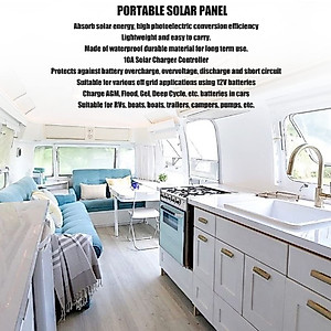 Solar Panel Kit 250W Monocrystalline Solar Panel Kit Solar Panel Controller Combo with 10A Charge Controller Dual USB Ports for RV Car Boat Battery Charging