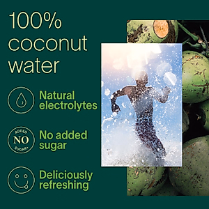 Zico 100% Coconut Water, No added Sugar, Refreshingly Delicious, Hydration with Electrolytes, 11.2 Fl Oz (Pack of 18)
