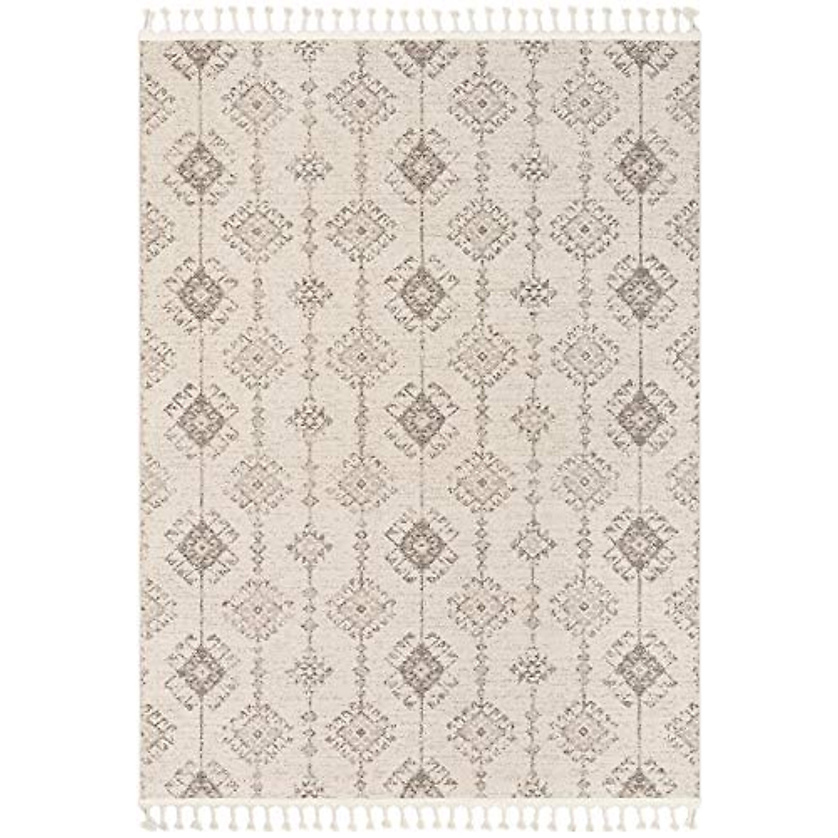 Well Woven Loop-De-Loop Concetta Moroccan Trellis Beige Kilim-Style 3'11" x 5'10" Area Rug