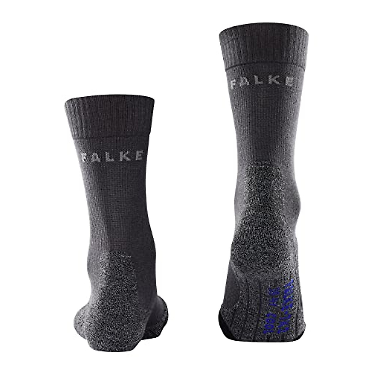 FALKE Women's TK2 Explore Cool Hiking Socks, Mid Calf, Medium Padding, Breathable Quick Dry, Cooling, Lyocell, Grey (Asphalt Melange 3180), 5-6, 1 Pair