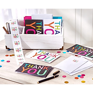 American Greetings Thank You Stickers or Seals, Multi-Colored Text (500-Count)