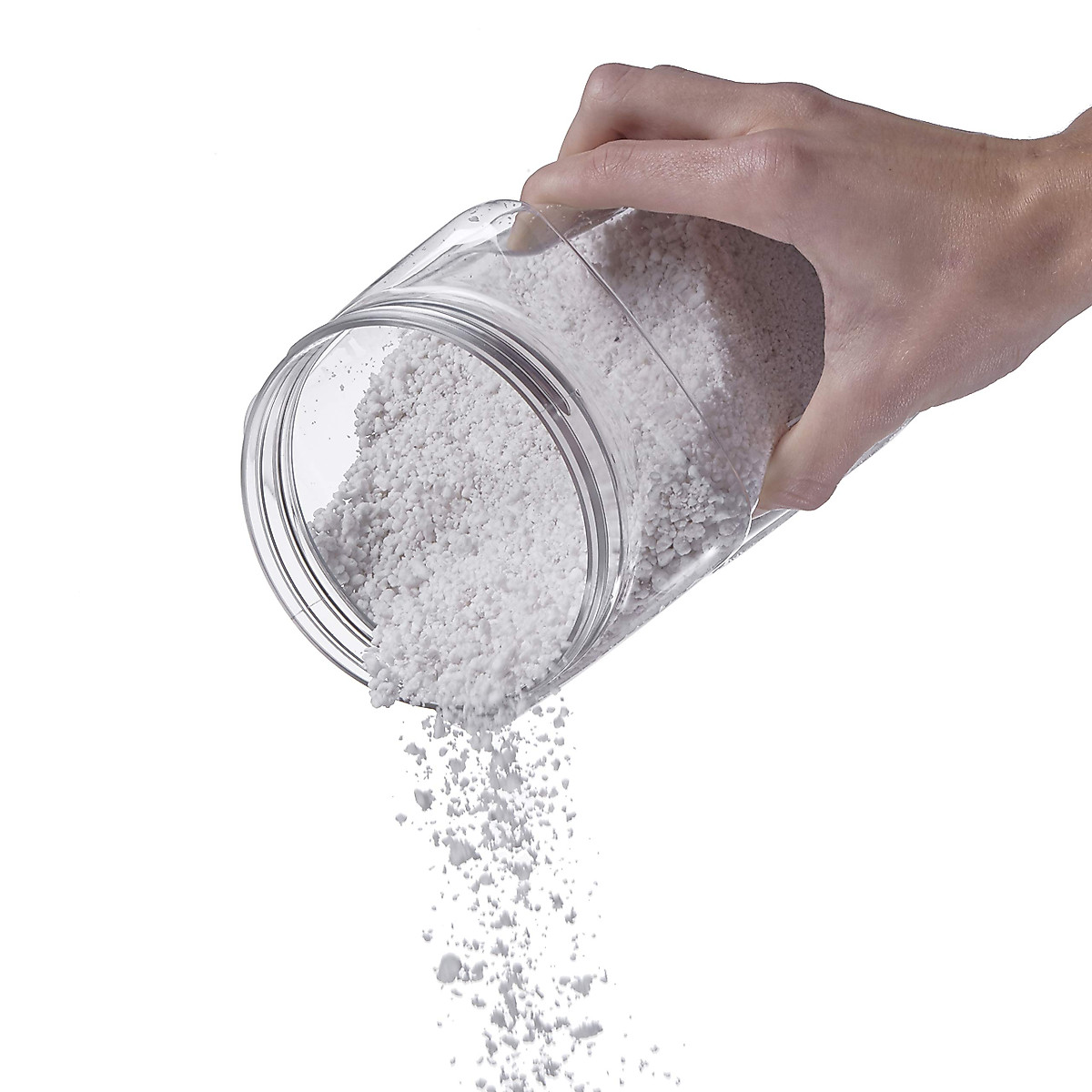 Hudson Exchange 1/2 Gallon Plastic Grip Jar with Cap (6 Pack), Food Grade BPA Free PET, Clear