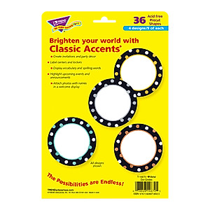 I Metal Dot Circles Classic Accents® Variety Pack, 36 Count