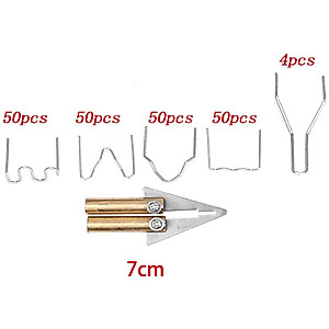 VOTOER 50W Hot Stapler Car Automotive Bumper Plastic Repair Kit Welding Machine, w/ 204 Staples and Diagonal Cutter
