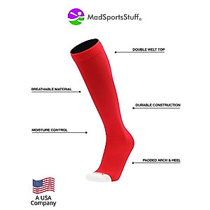 MadSportsStuff Pro Line Baseball Socks and Belt Combo (Scarlet, Small)