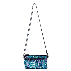 Sakroots Corin Smartphone Flap Crossbody in Eco-Twill, Royal Blue Seascape