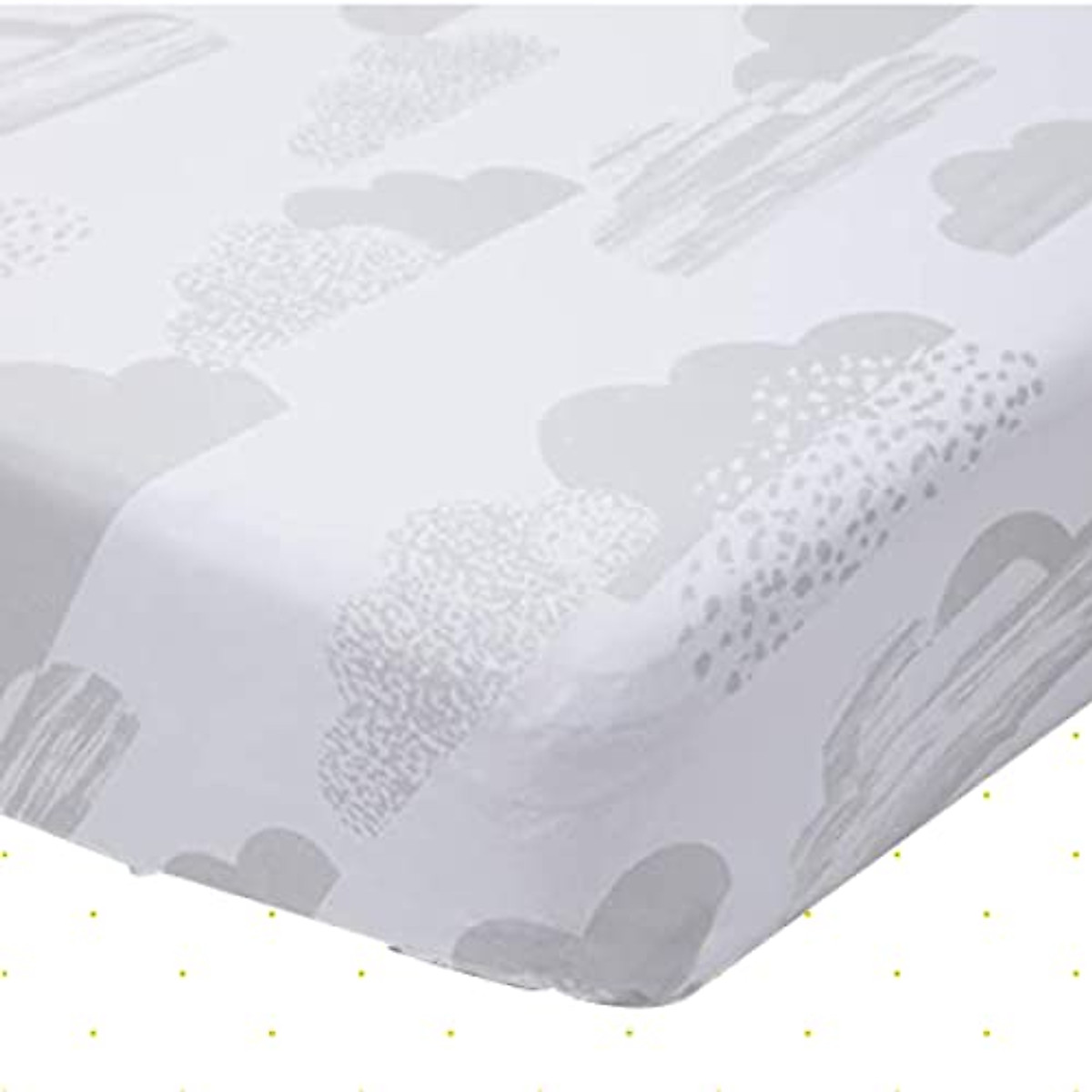 100% Cotton Jersey Cribsheet Standard Size, Grey Clouds